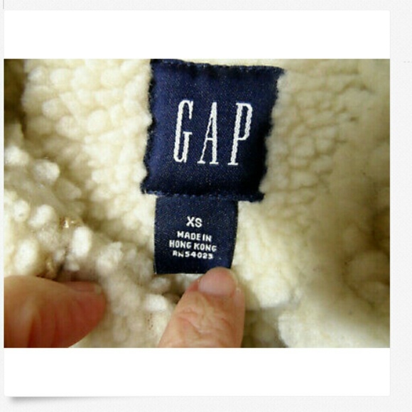 GAP | Jackets & Coats | Gap Suede Fleece Bomber Jacket Xs Beige Warm ...